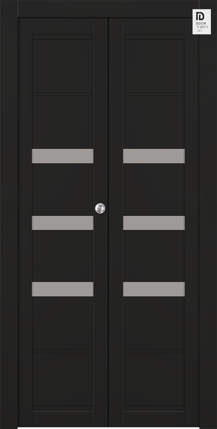 Rita Vetro Black Matte Modern Interior Bifold Doors for $738.00 | Door ...