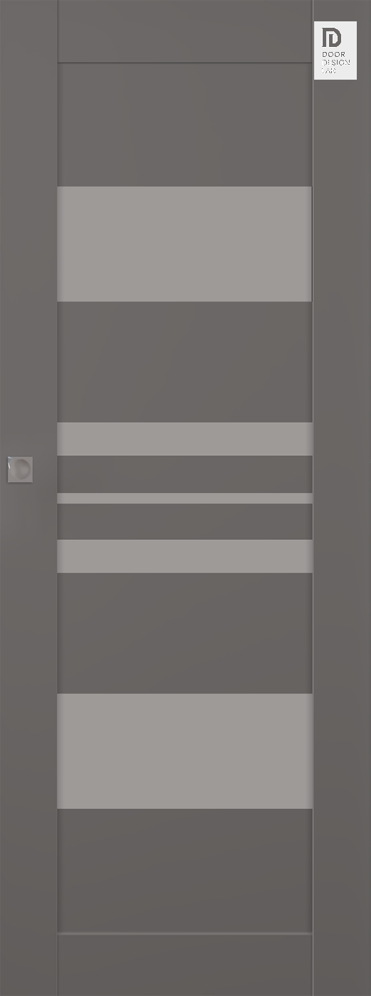 Romi Vetro Gray Matte Modern Interior Hidden Barn Door for $359.00 ...