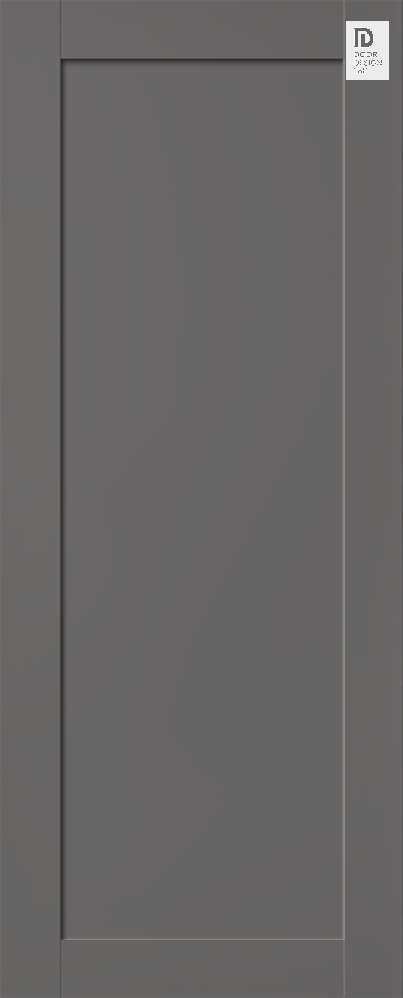 Modern interior DOOR SLAB SHAKER 1 PANEL GRAY MATTE 24" X 80" X 1 3/4 ...