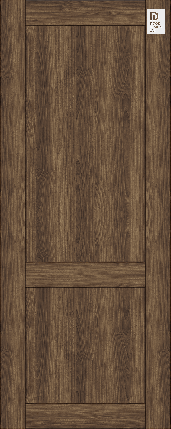 Modern interior DOOR SLAB SHAKER 2 PANEL PECAN NUTWOOD 28" X 96" X 1 3/ ...