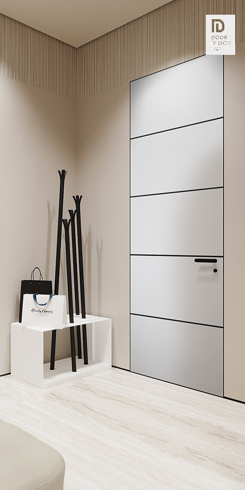 Modern interior door Smart Pro 4H Black Polar White Frameless for $439. ...