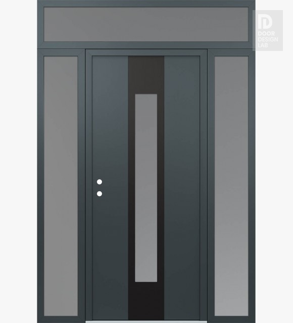 Modern Steel Front Door DIAMOND A1 60" X 96" ANTHRACITE/ANTHRACITE ...