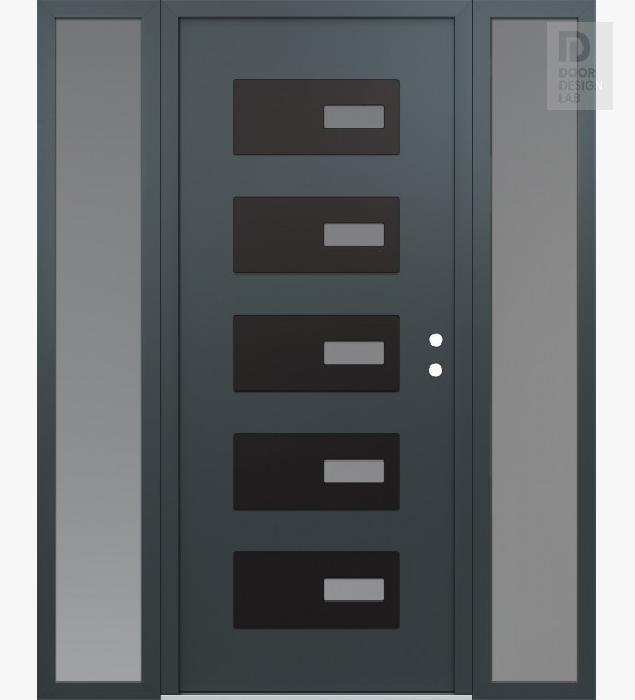 Modern Steel Front Door Diamond D7 60" x 80" anthracite/anthracite ...