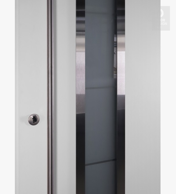 MODERN FRONT STEEL DOOR ARGOS ANTRACIT/WHITE 37 7/16" X 81 11/16" LHI ...