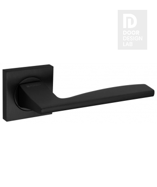 DOOR HANDLE ROCK KM BL-24, BLACK Lever with Square rosette (Black ...