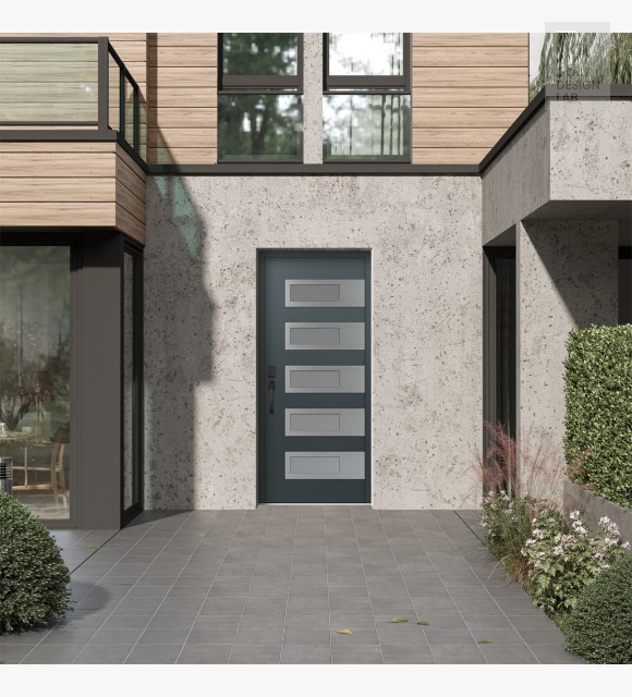 Modern Steel Front Door Diamond D3 36" x 80" anthracite/anthracite ...