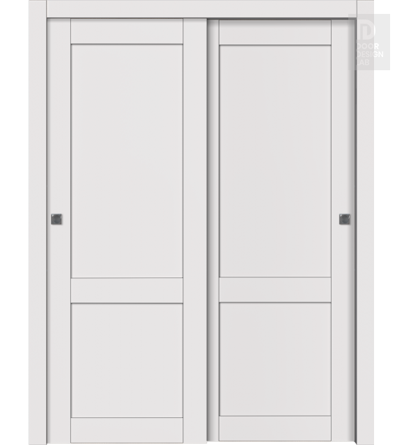 Shaker 2 Panel Snow White Modern Interior Bypass Doors for $738.00 ...