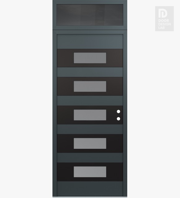 Modern Steel Front Door Diamond D5 36" x 96" anthracite/anthracite ...
