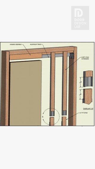 Modern interior EXTENSION KIT SLAL-PD KIT UP TO 9' (4 EA. WOOD FRAME ...
