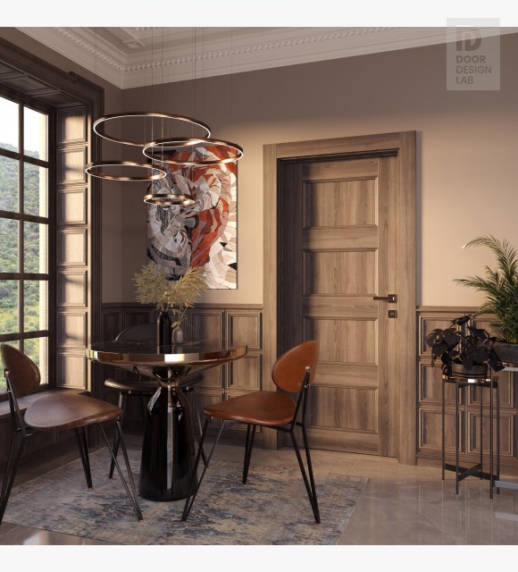 Oxford Uno 07 3R Pecan Nutwood Modern Interior Door for $349.00 | Door ...