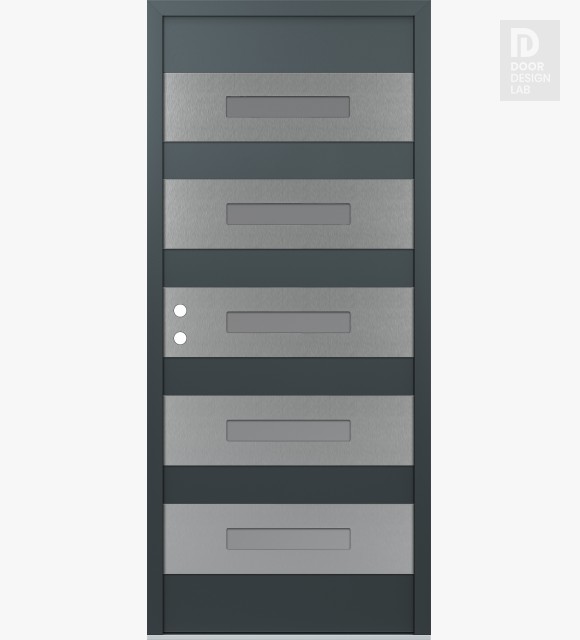 Modern Steel Front Door Diamond D9 36" x 80" anthracite/anthracite ...