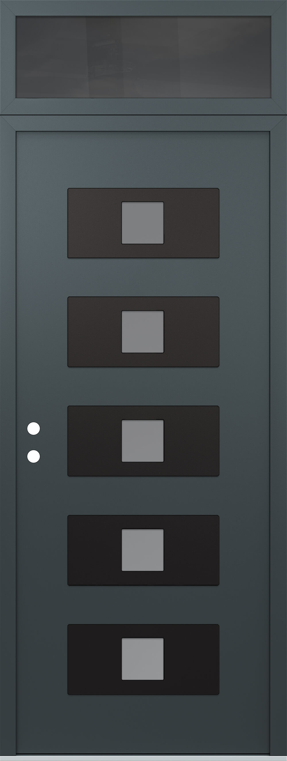 DIAMOND D8 36" X 96" ANTHRACITE/ANTHRACITE FROSTED GLASS PANEL BLACK ...