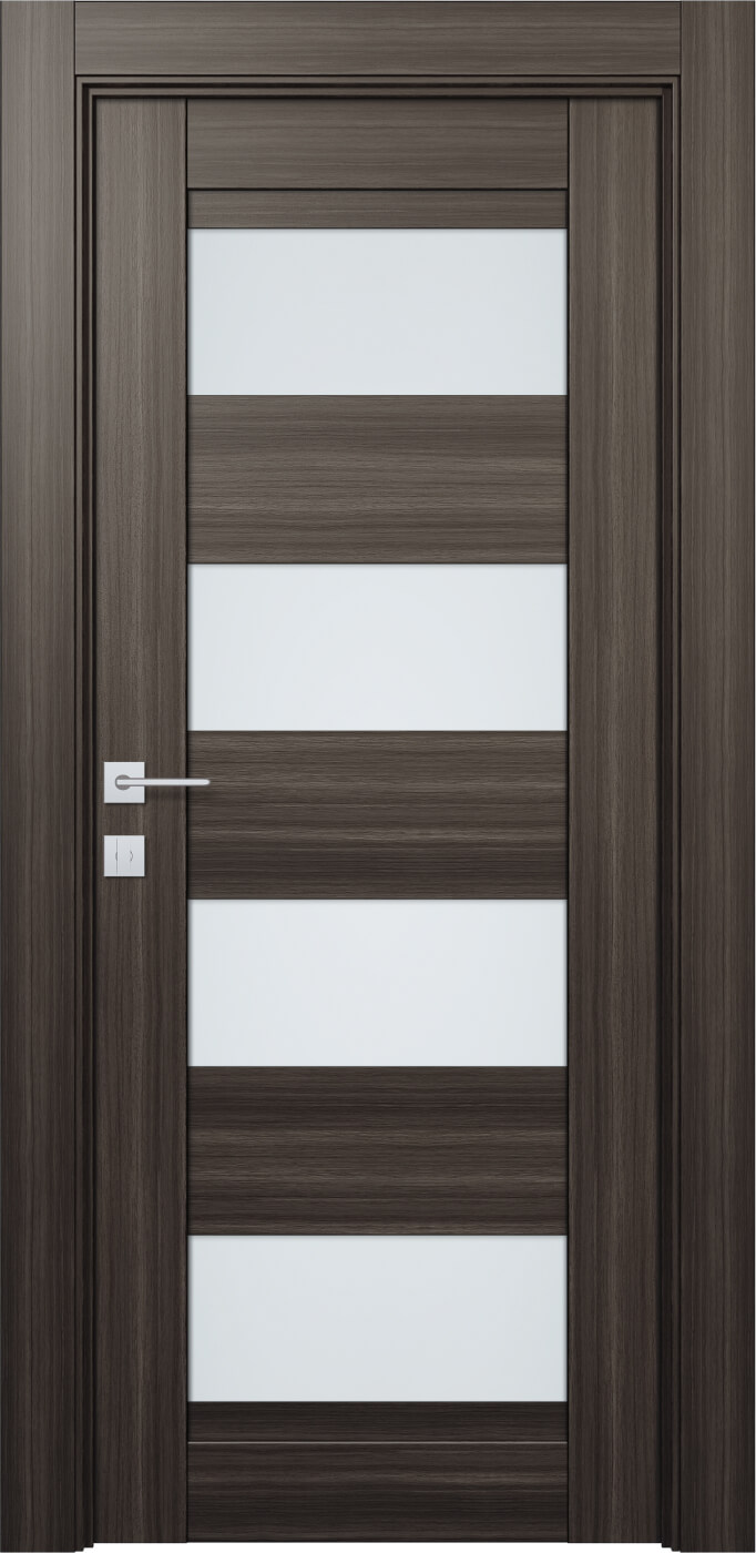 Modern interior door Della Vetro Gray Oak for $389.00 | Door Design Lab