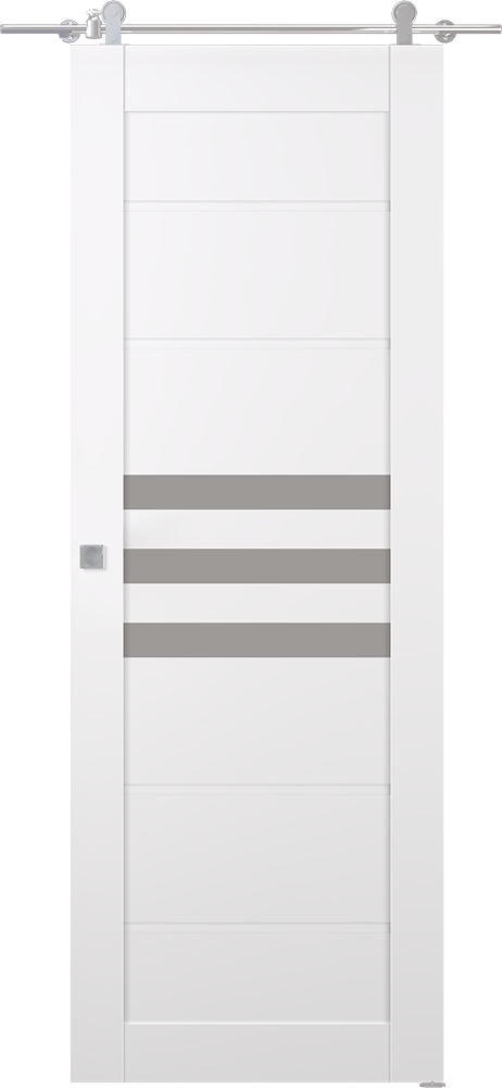 Dome Vetro Snow White Modern Interior Barn Door for $389.00 | Door ...