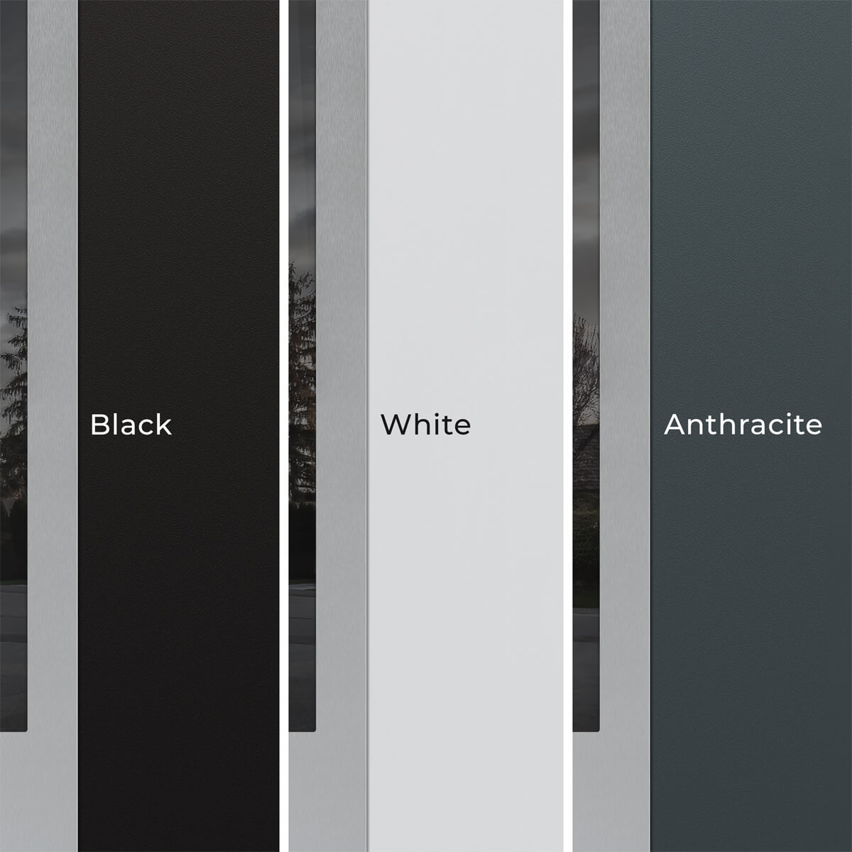 Modern Steel Front Door DIAMOND A10 36" X 80" BLACK/BLACK CLEAR GLASS ...