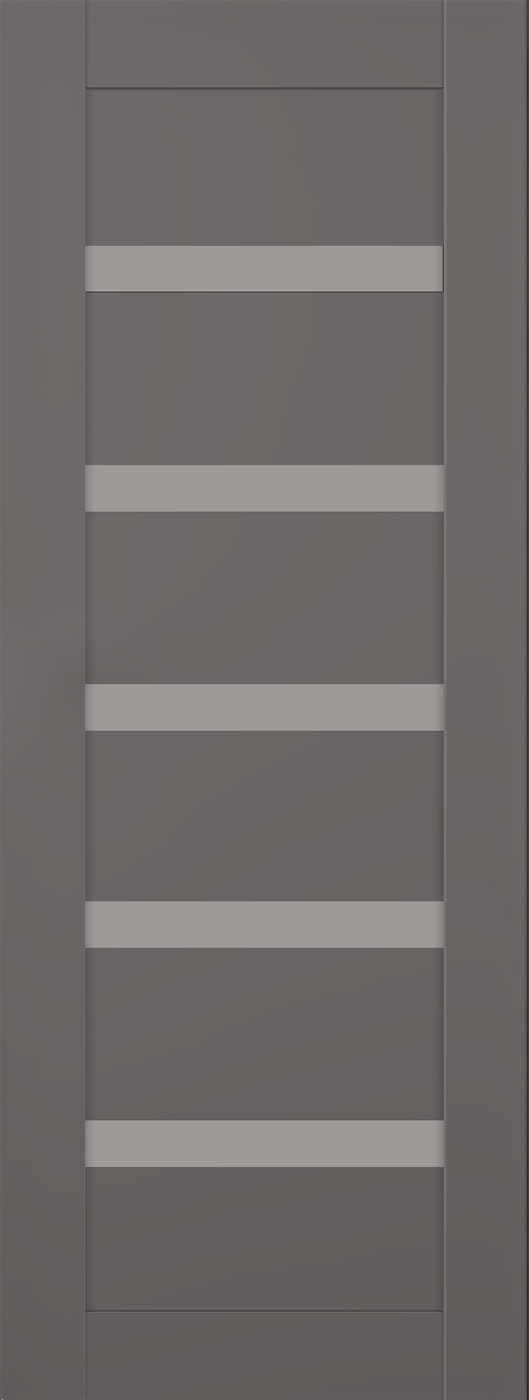 Leora Vetro Gray Matte Modern Interior Door for $359.00 | Door Design Lab