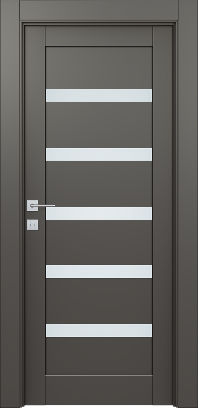 Leora Vetro Gray Matte Modern Interior Door for $359.00 | Door Design Lab