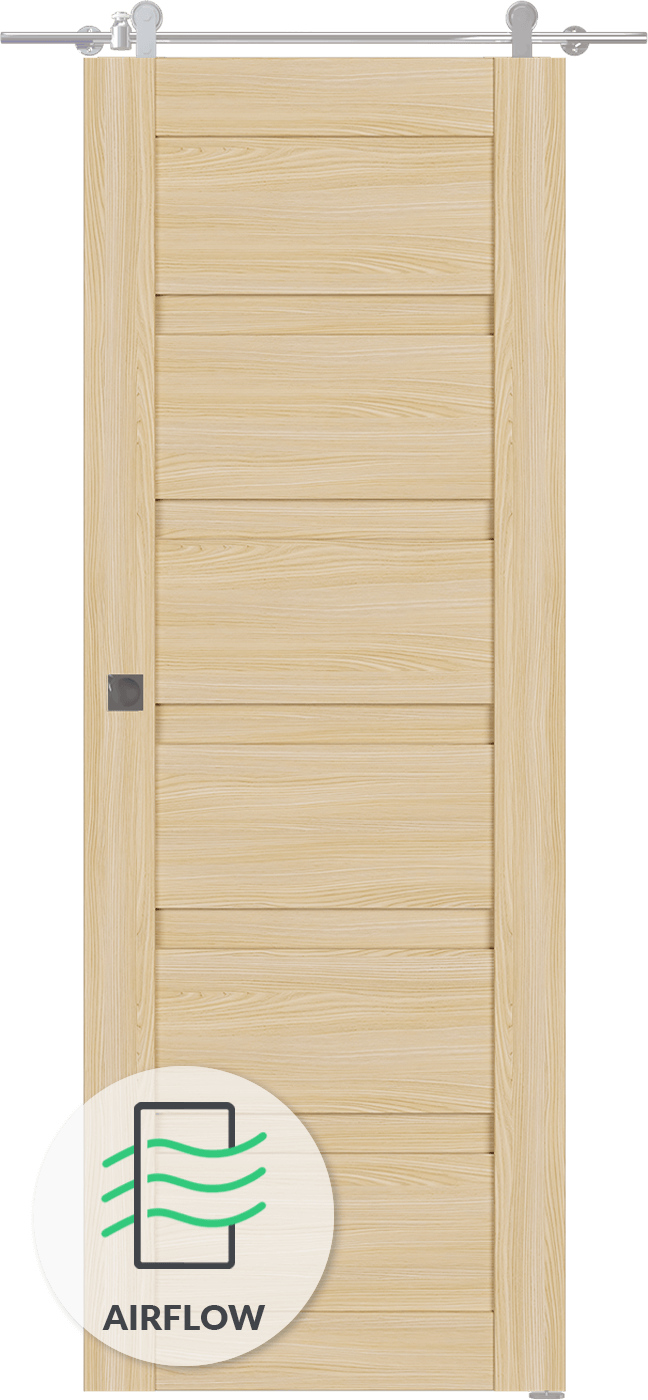 Louver Loire Ash Modern Interior Barn Door for $389.00 | Door Design Lab