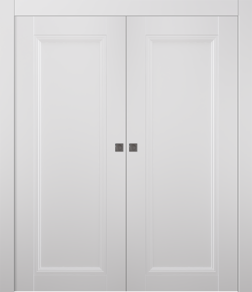 Oxford Duo 07 Snow White Modern Interior Double Pocket Doors for $798. ...