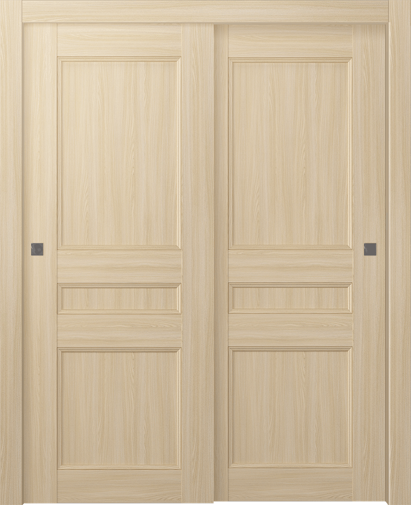 Modern interior door Oxford Uno 07 2R Loire Ash Bypass doors for $816.00 | Door Design Lab