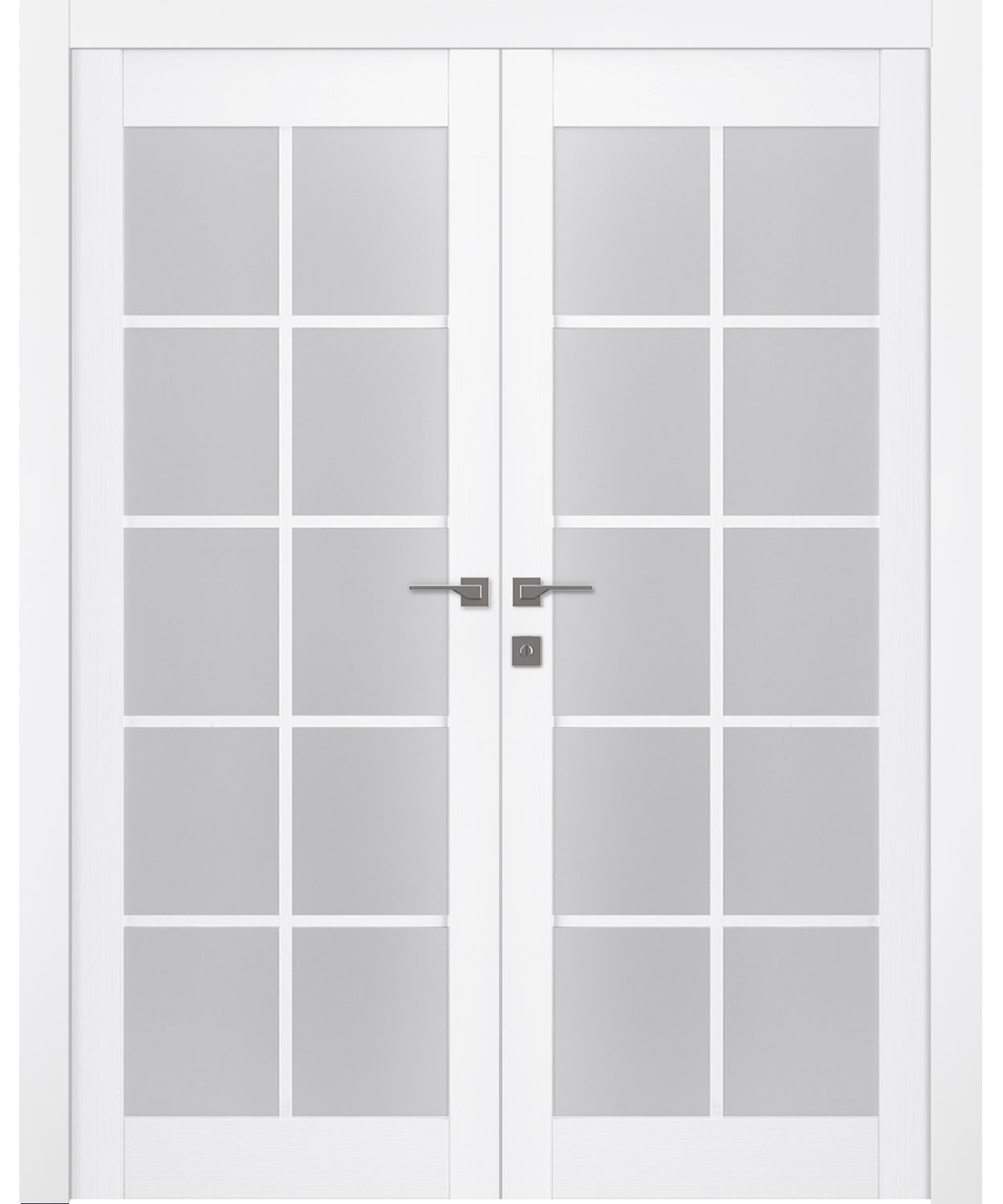 Palladio 10 Lite Vetro Bianco Noble Modern Interior Double Swing Doors ...