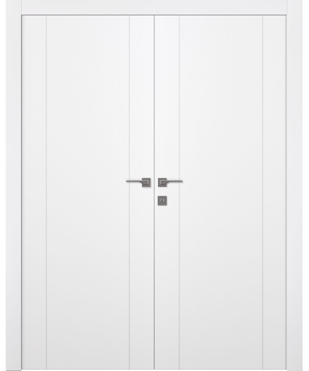 Palladio 2U Bianco Noble Modern Interior Double Swing Doors for $738.00 ...