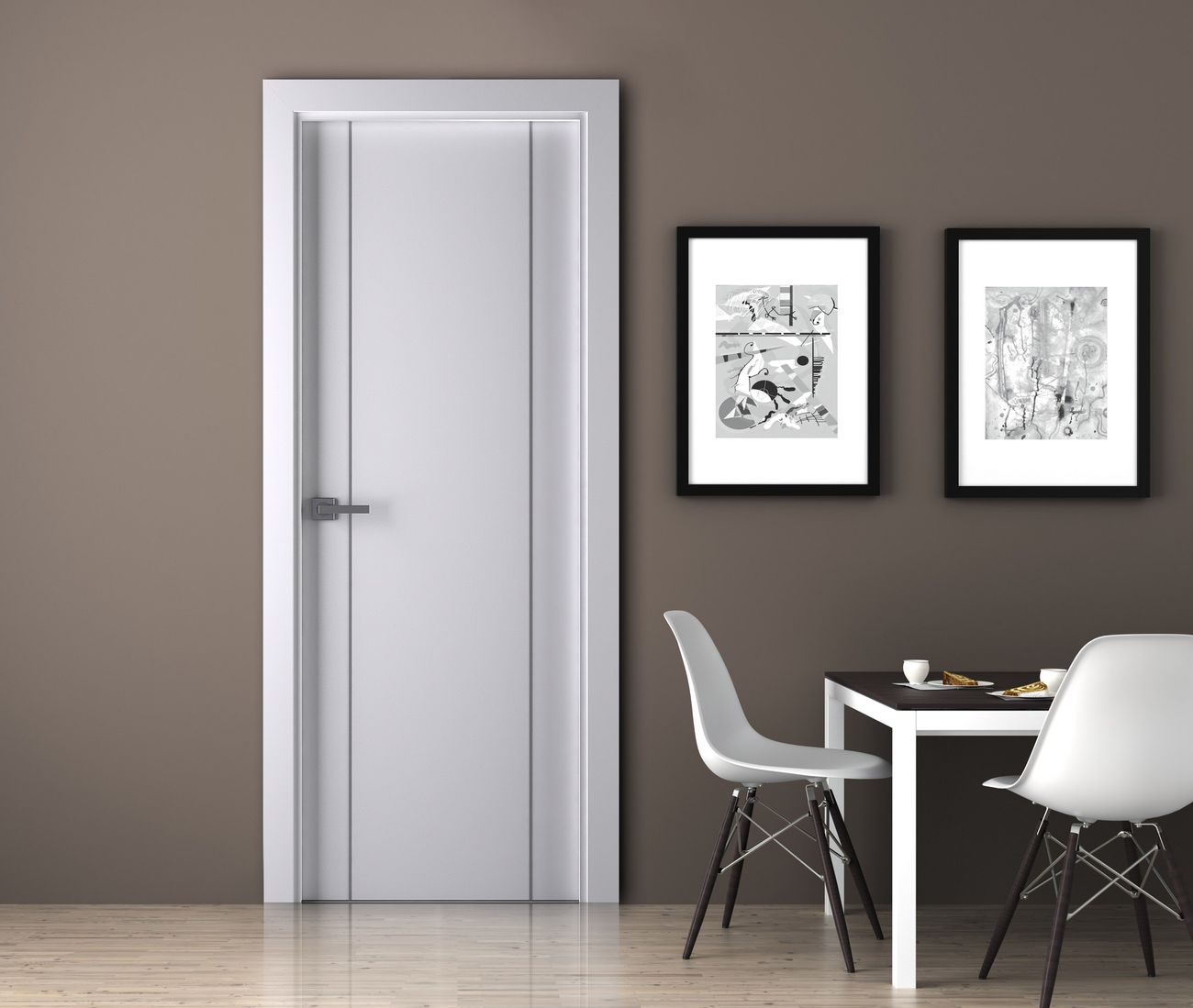Palladio 2U Bianco Noble Modern Interior Double Swing Doors for $738.00 ...