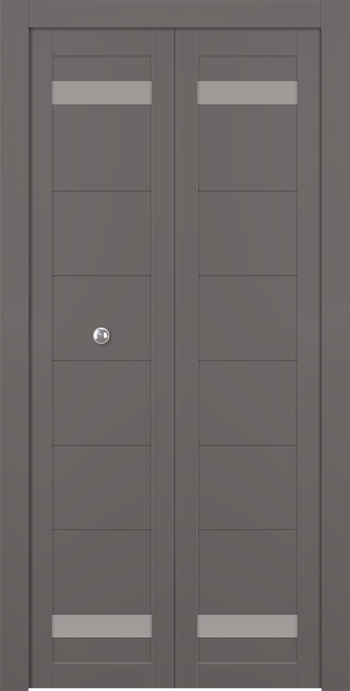 Perla Vetro Gray Matte Modern Interior Bifold Doors for $758.00 | Door ...