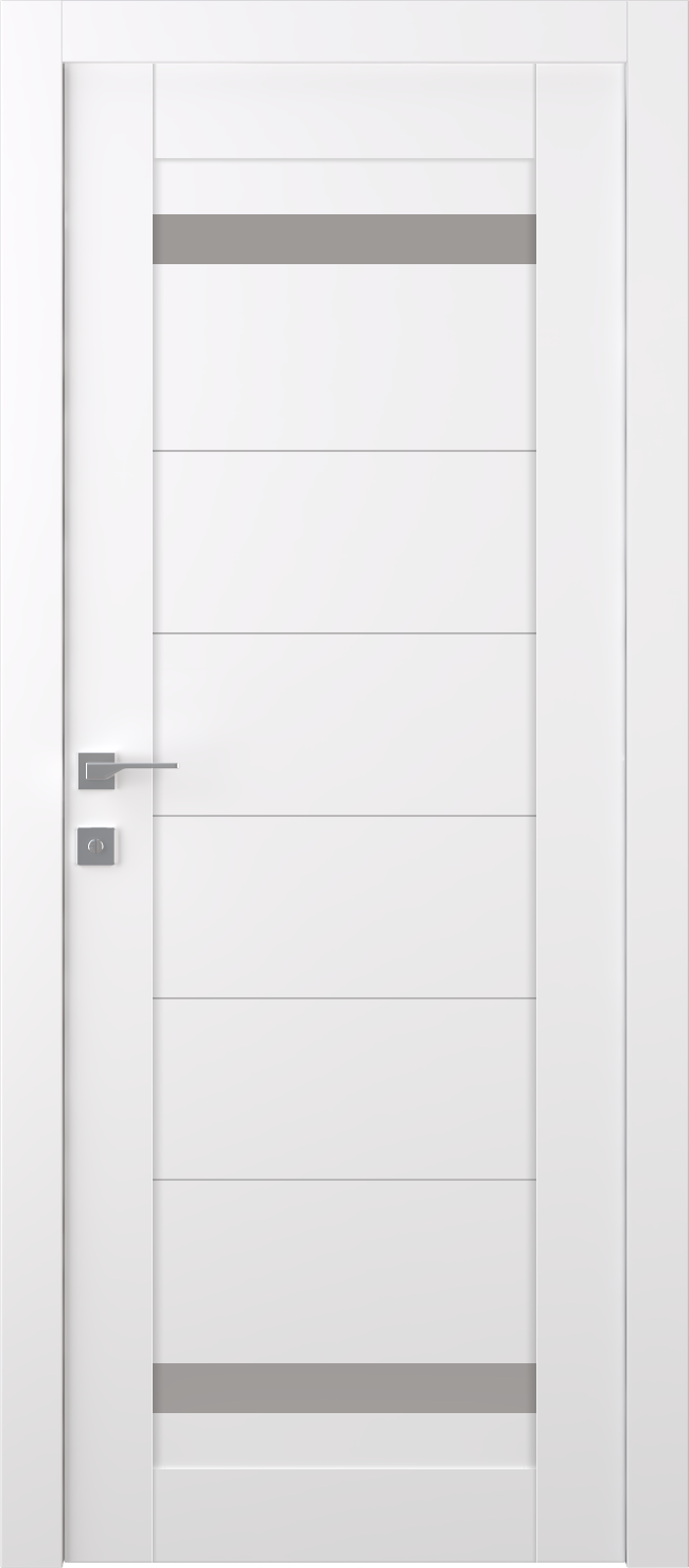 Perla Vetro Snow White Modern Interior Door for $329.00 | Door Design Lab