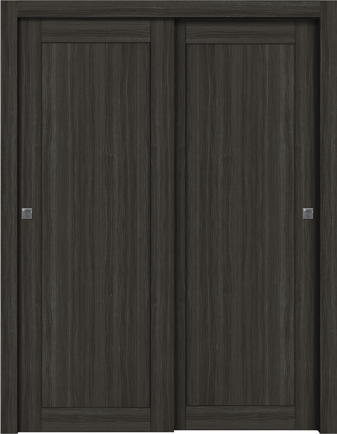 Modern interior door Shaker 1 Panel Gray Oak Bypass doors for $656.00 ...