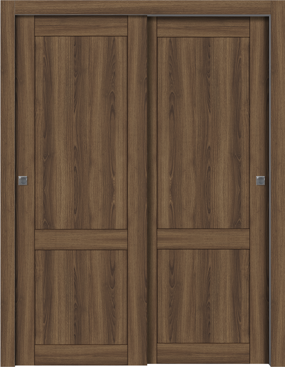 Shaker 2 Panel Pecan Nutwood Modern Interior Bypass Doors for $738.00 ...