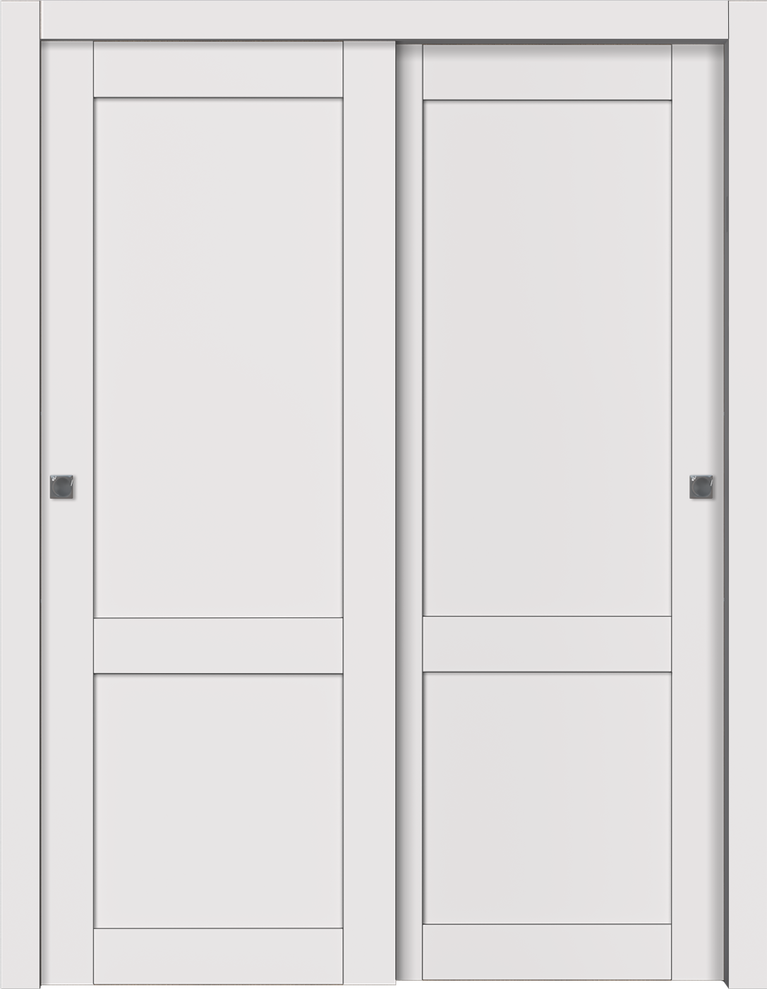 Shaker 2 Panel Snow White Modern Interior Bypass Doors for $738.00 ...