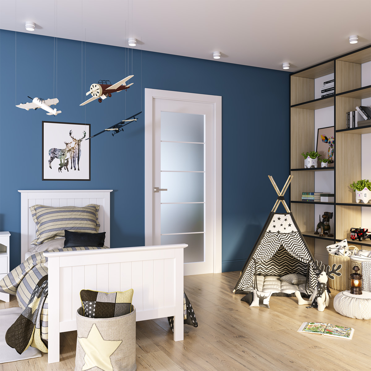 Smart Pro 5 Lite Vetro Polar White Modern Interior Door for $549.00 ...