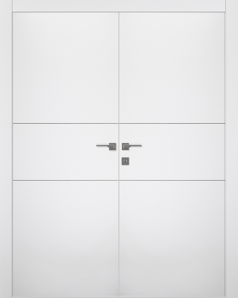 Smart Pro 2H Polar White Modern Interior Double Swing Doors for $798.00 ...