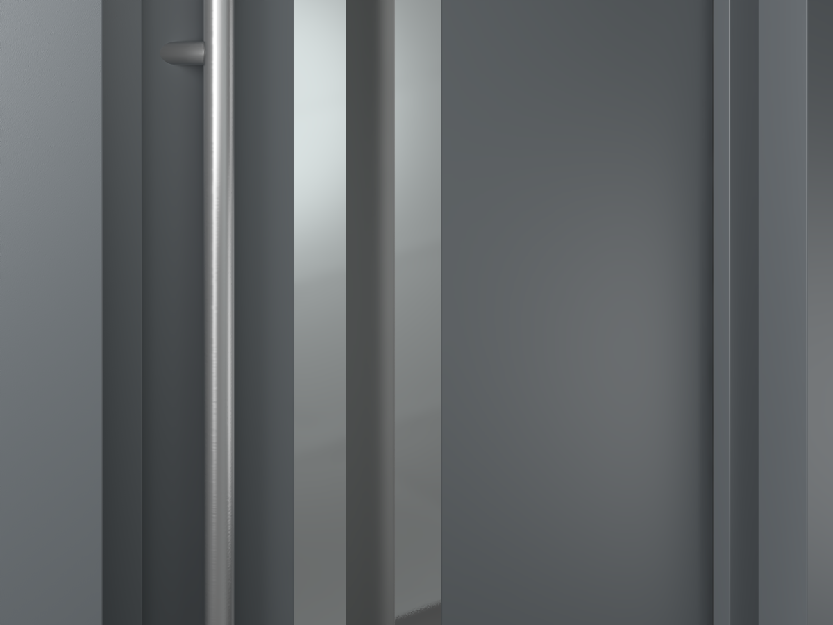 MODERN FRONT STEEL DOOR ZEPHYR ANTRACIT/WHITE 37 7/16" X 81 11/16" LHI ...